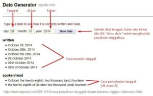 Cara Penulisan Tanggal Dalam Bahasa Inggris Indonesia