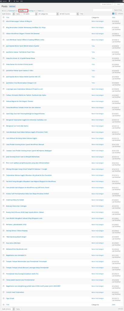 Ada 45 Rancangan Tulisan di Blog Ini . tarjiem.com